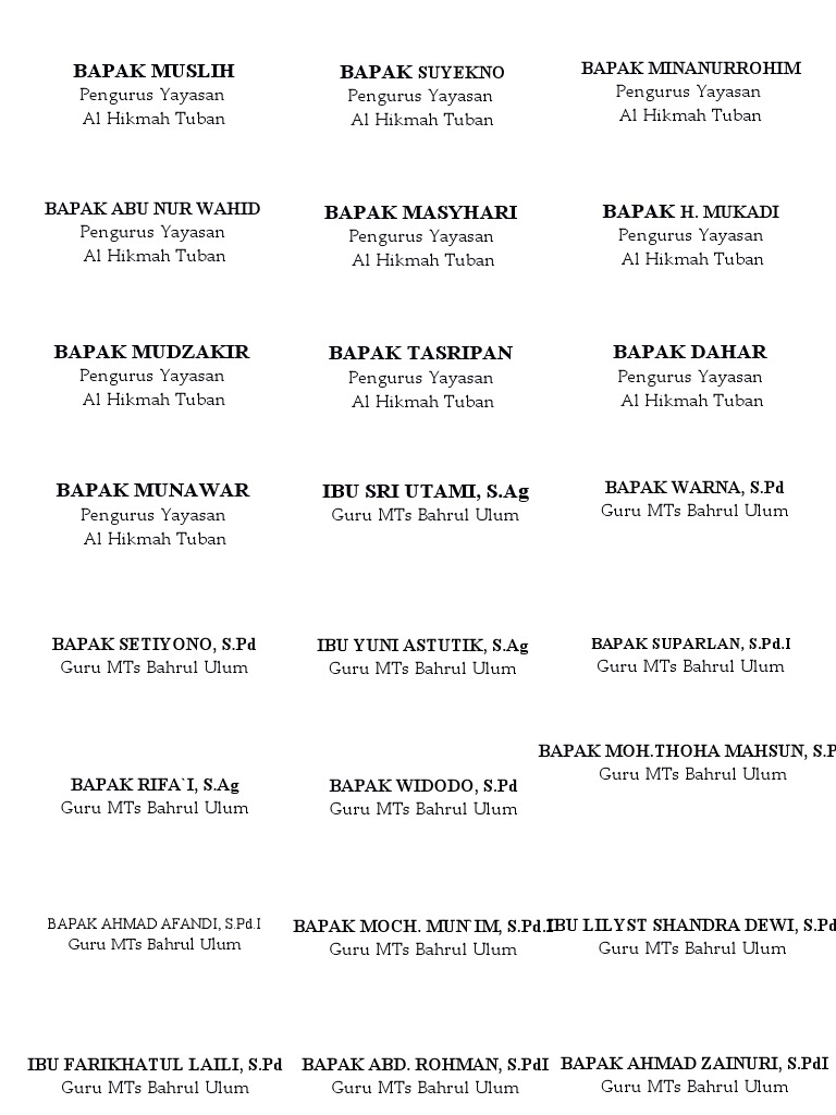 Label Nama Undangan Siap Download | PDF | Monotheistic Religions ...