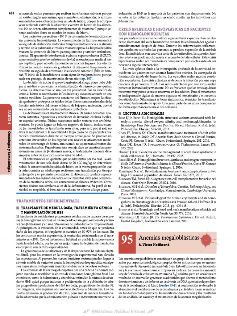 ANEMIA Pt 2- Cap 95 - 20 Ed Harrison - Anemia Megaloblastica | PDF