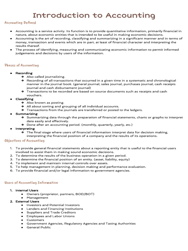 Introduction To Accounting | PDF | Accounting | International Financial ...