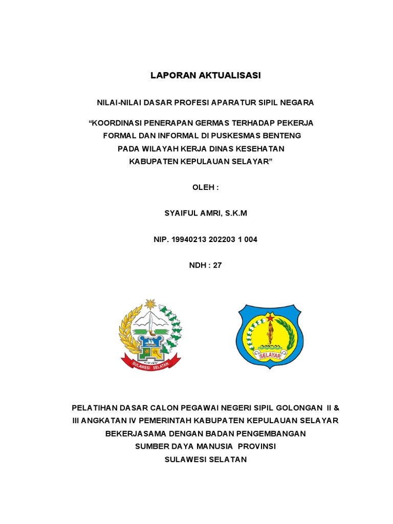 Laporan Aktualisasi Germas Syaiful Amri | PDF