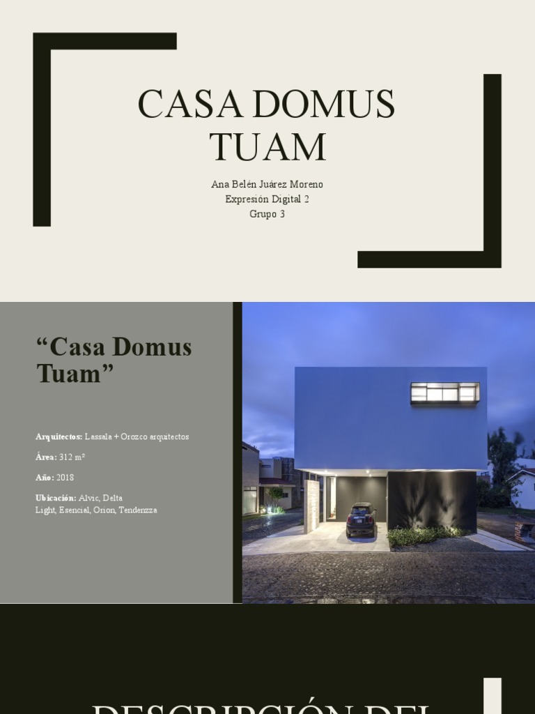 Casa Domus Tuam: Diseño y Concepto | PDF | Diseño | Estética