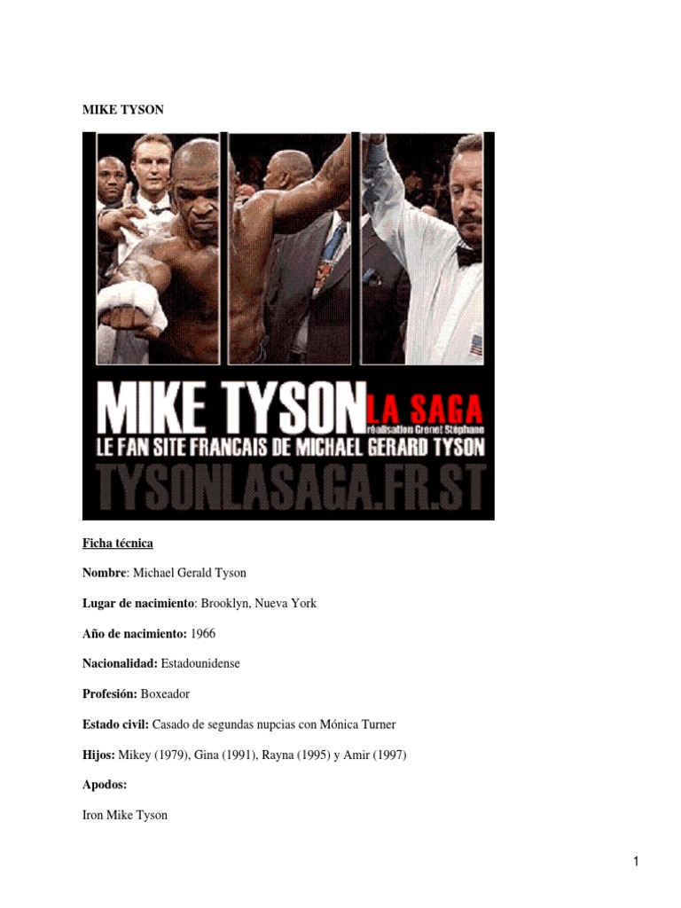 Mike Tyson | PDF | Mike Tyson | Inductees internacionales del salón de la fama del boxeo