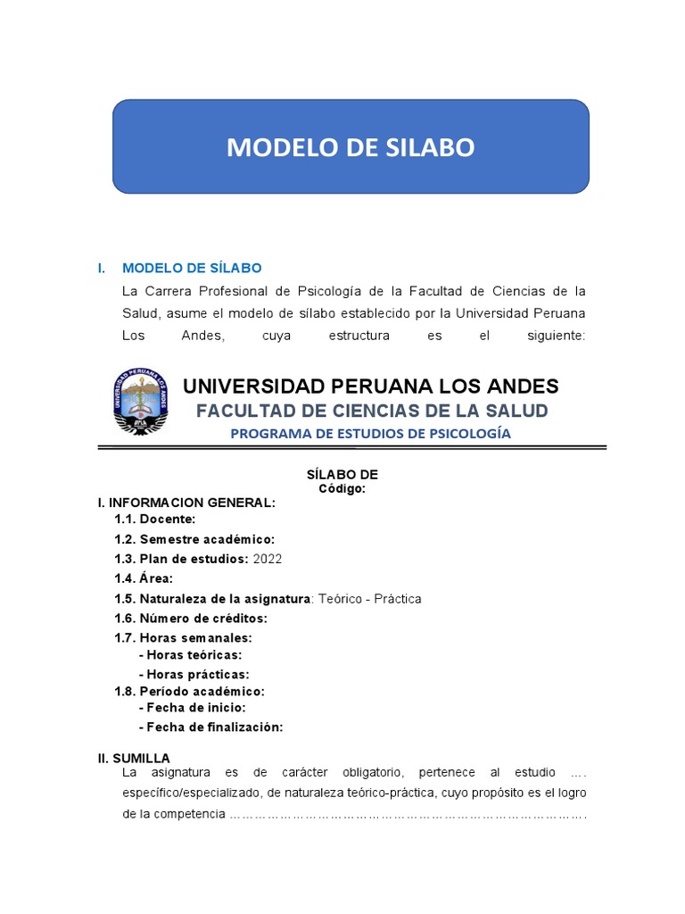 Formato de Sílabo | PDF