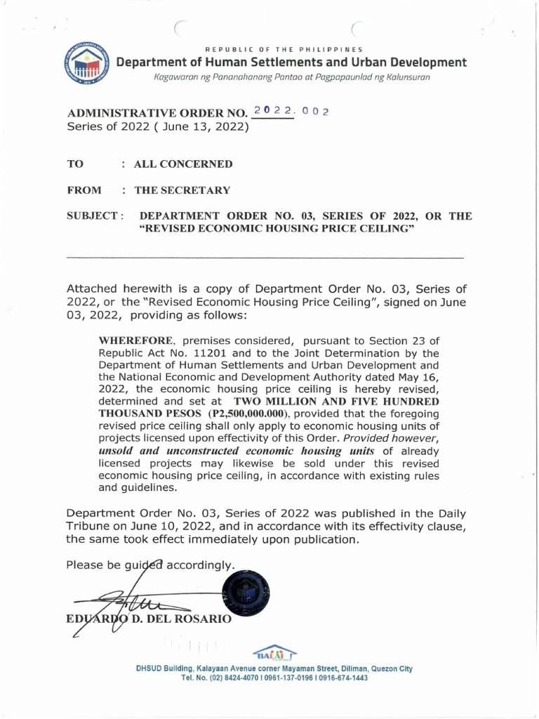 Administrative Order No. 2022-002 | PDF