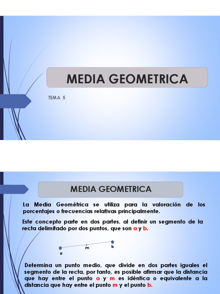 MEDIA GEOMETRICA (Solo Lectura) | PDF | Geometría | Aritmética