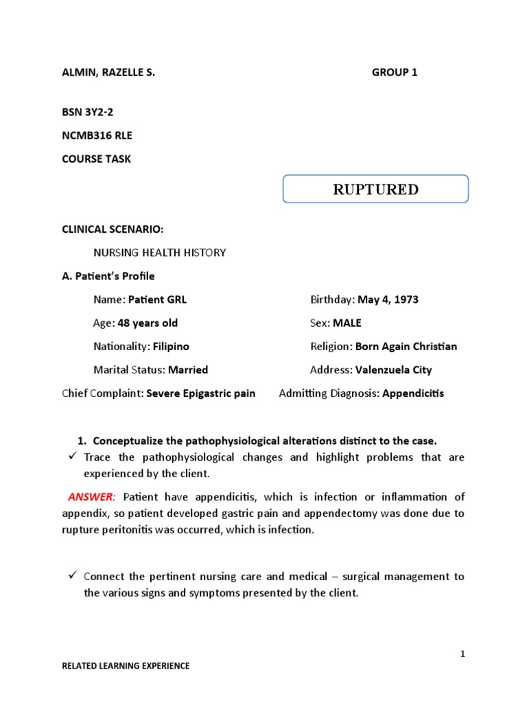 NCMB317: Ruptured | PDF