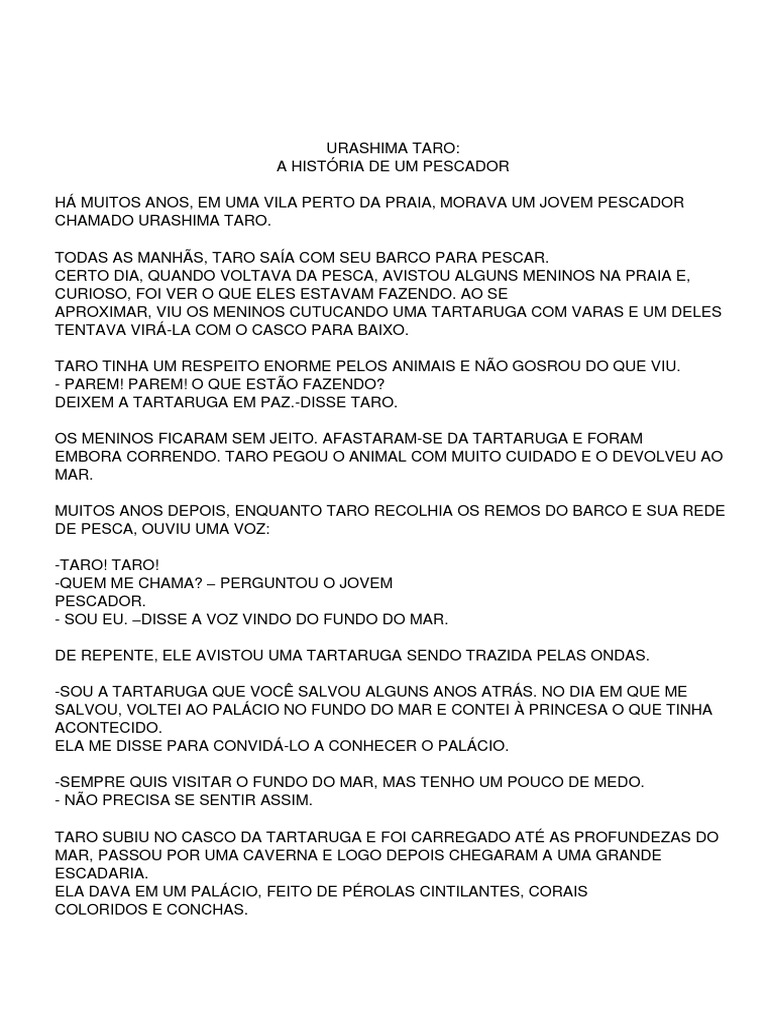 Urashima Taro | PDF | Mar | Pesca