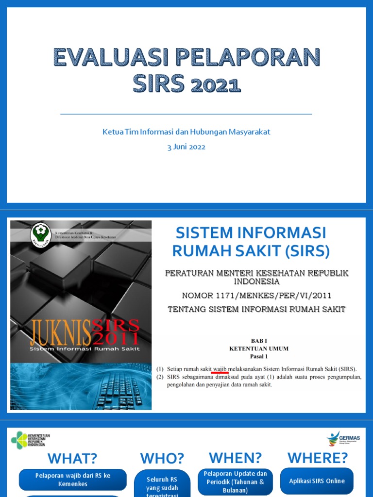 Evaluasi Pelaporan SIRS 2021 | PDF