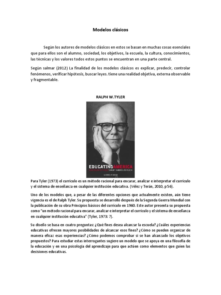 Ralph W.tyler | PDF | Plan de estudios | Aprendizaje
