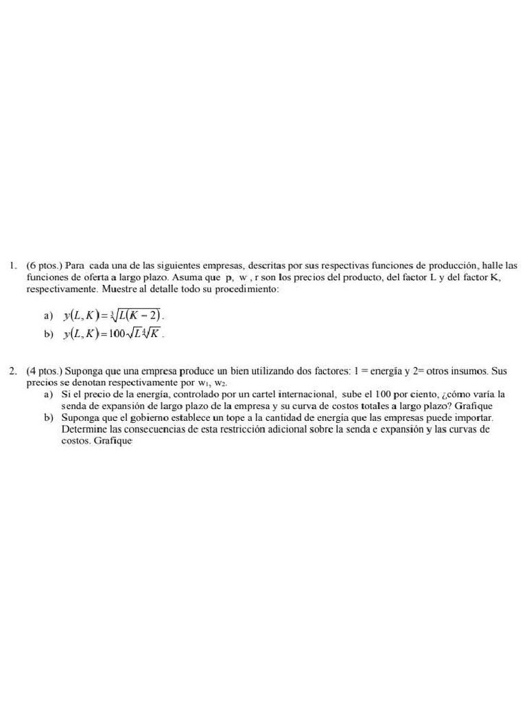 Examen Final - Microeconomía | PDF