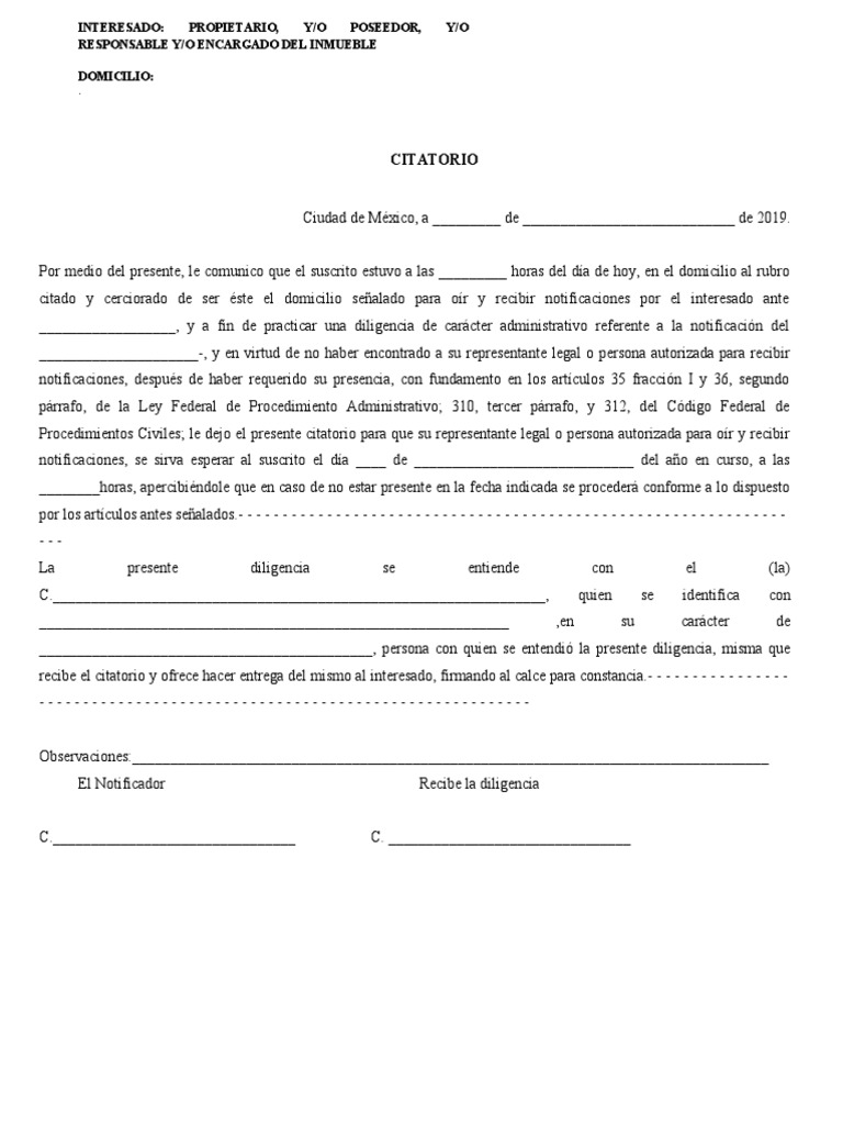 FORMATOS DE NOTIFICACION (Leyenda) - CITATORIO | PDF | Justicia ... FORMATOS DE NOTIFICACION (Leyenda) - CITATORIO | PDF | Justicia ...
