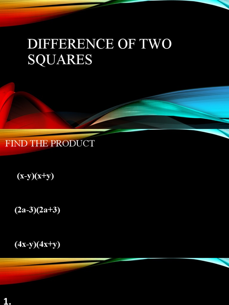 Difference of Two Squares | PDF