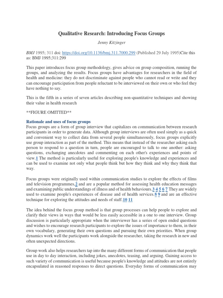 Introduction To Focus Group | PDF | Focus Group | Qualitative Research