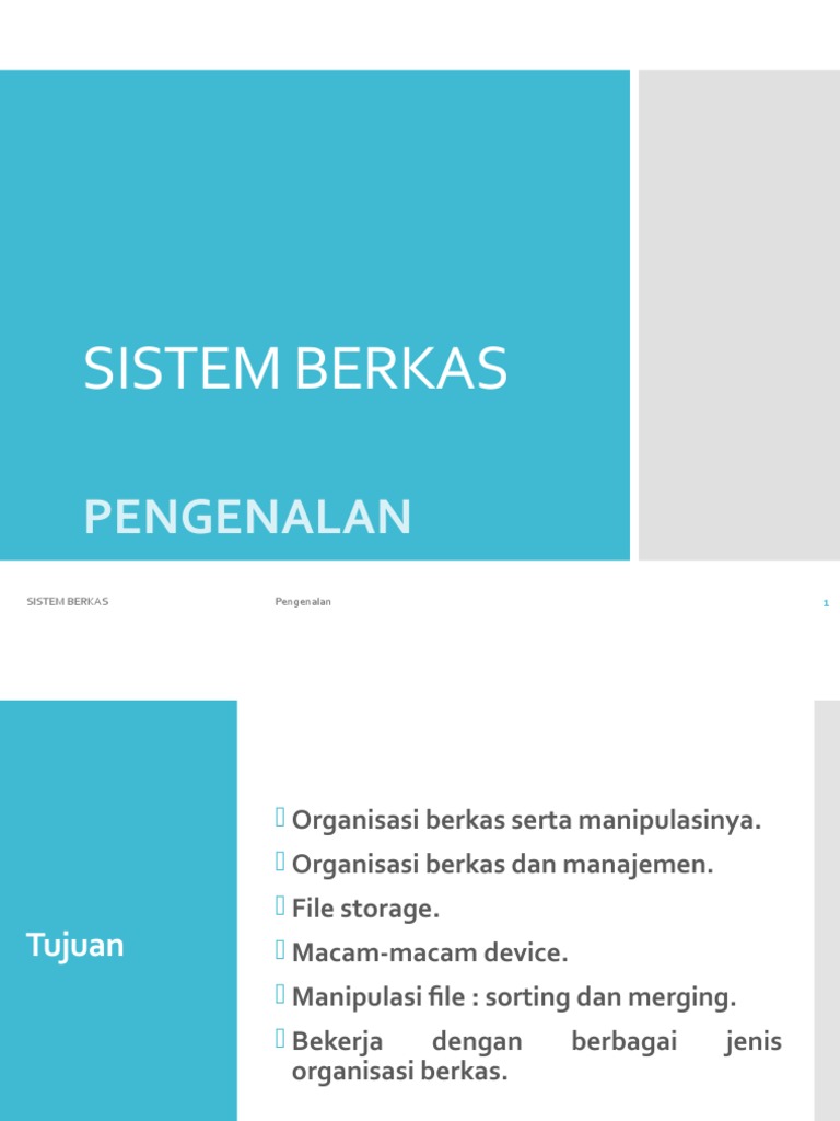 Materi 1 - Pengenalan Sistem Berkas | PDF | Komputer