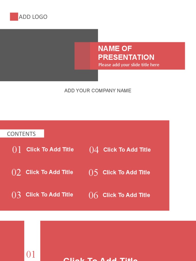 Red and Gray Powerpoint Template | PDF | Tullii