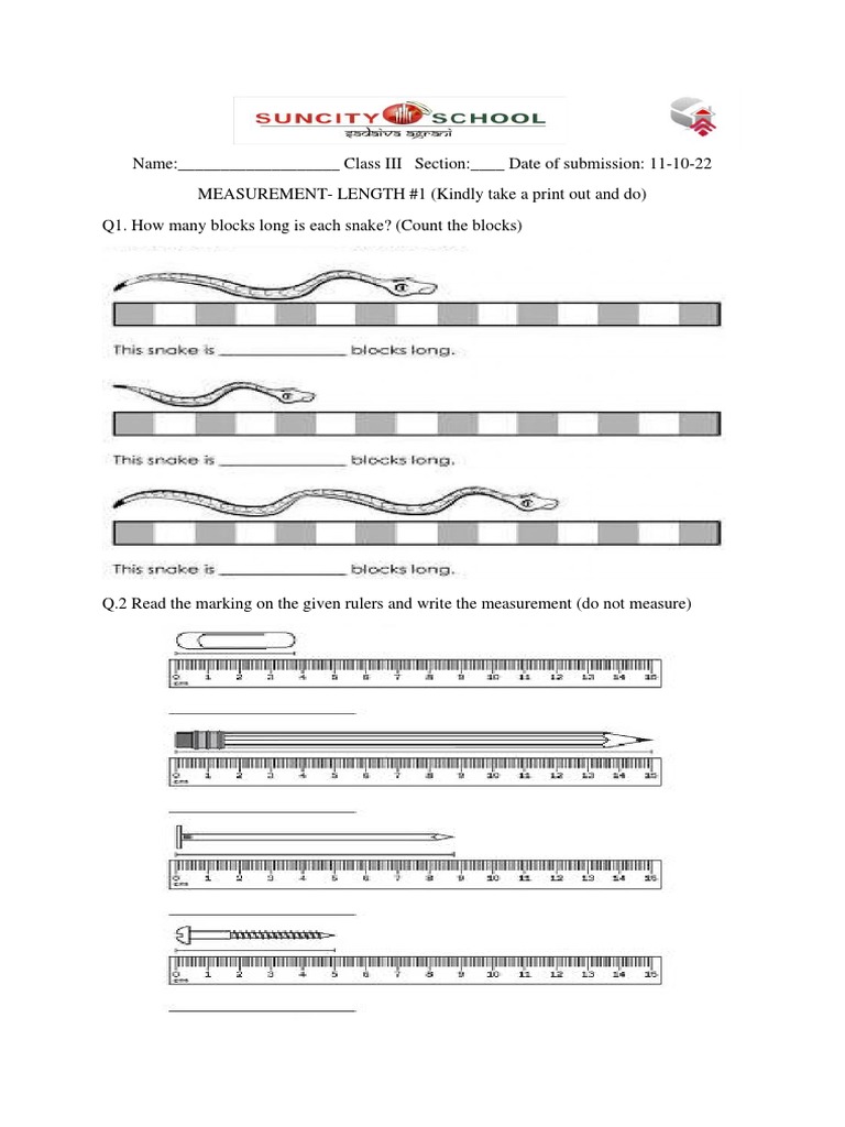 LENGTH GRADE 3 New | PDF