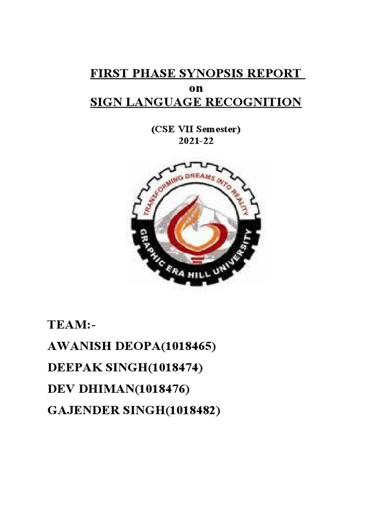 Synopsis Report | PDF | Machine Learning | Computing