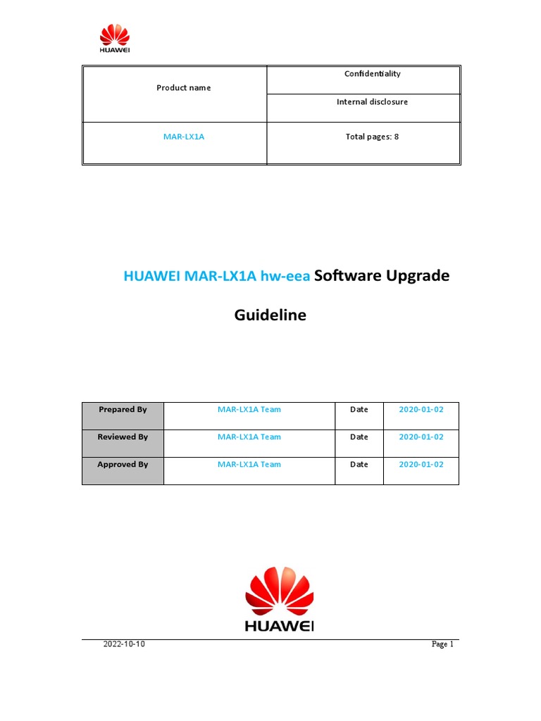 HUAWEI MAR-LX1A Hw-Eea Software Upgrade Guideline | PDF | Information Age | Computer Architecture