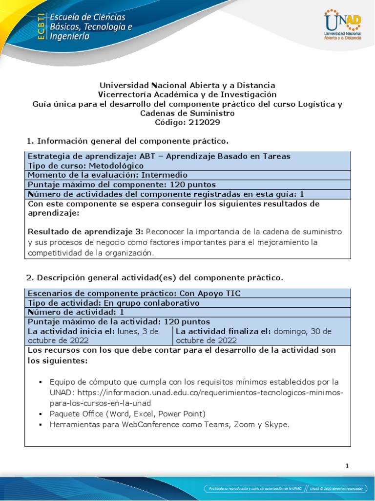 Guía para El Desarrollo Del Componente Práctico y Rúbrica de Evaluación - Unidad 2 - Tarea 3 ...