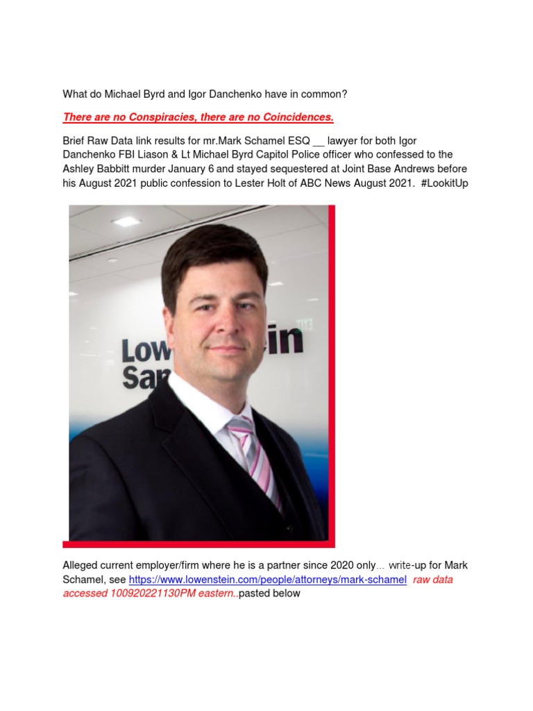 What Do Michael Byrd and Igor Danchenko Have in Common? | PDF | News ...