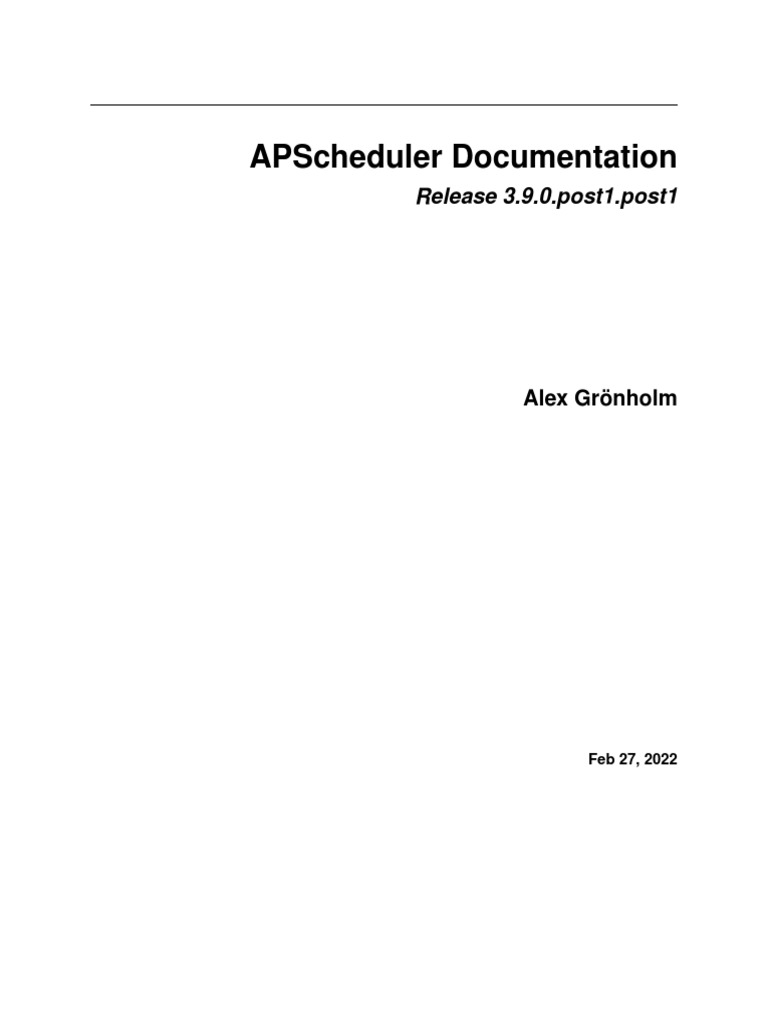 Apscheduler | PDF | Inheritance (Object Oriented Programming ...