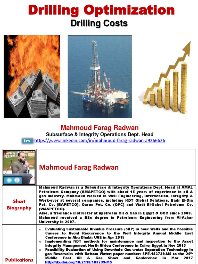 Drilling Costs and Optimization Insights | PDF | Casing (Borehole ...