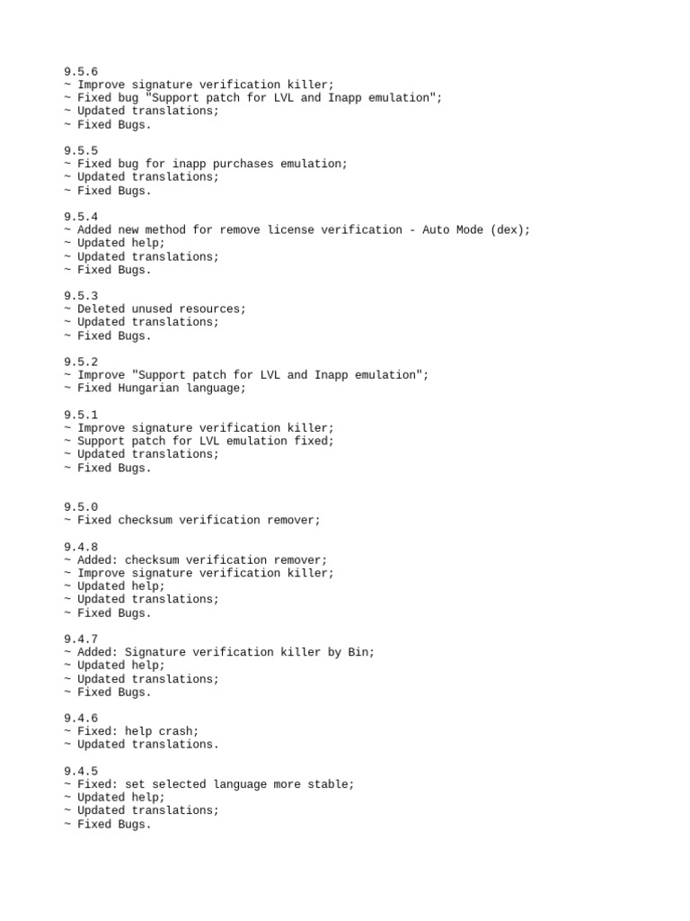Changelog | PDF | Google Play | Android (Operating System)