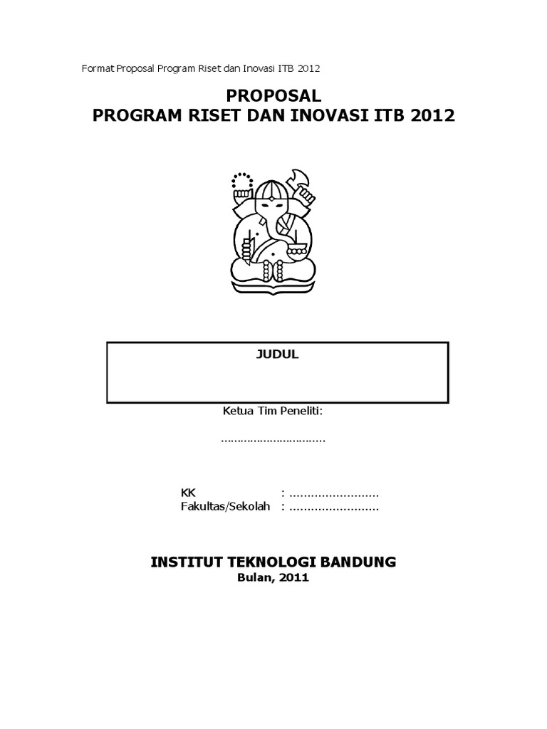 Format Proposal Riset Itb Final | PDF