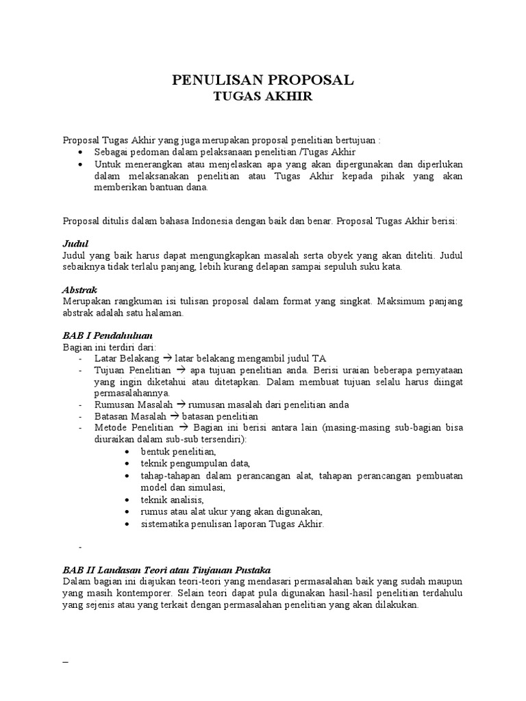 Panduan Penulisan-Proposal-Ta | PDF