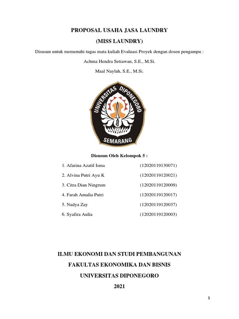 Kelompok 5 - Proposal - Miss Laundry | PDF