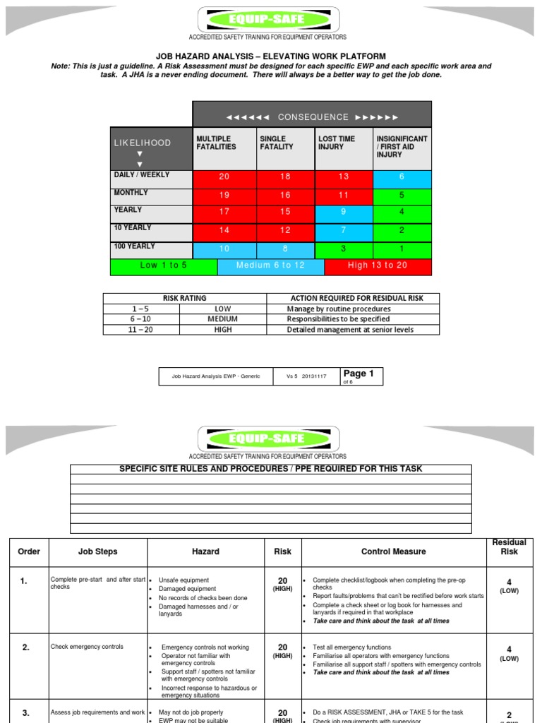 Ewp Jha Ewp Generic | PDF | Risk | Occupational Safety And Health