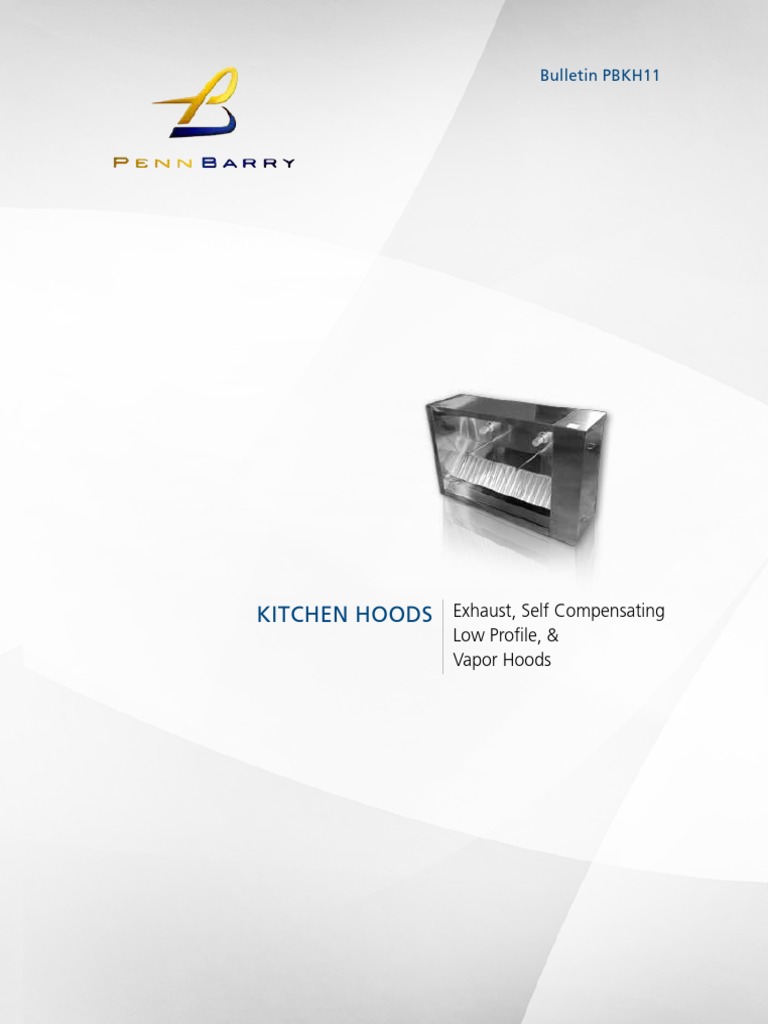 PennBarry Kitchen Hood Catalog PBKH | PDF | Duct (Flow) | Grilling