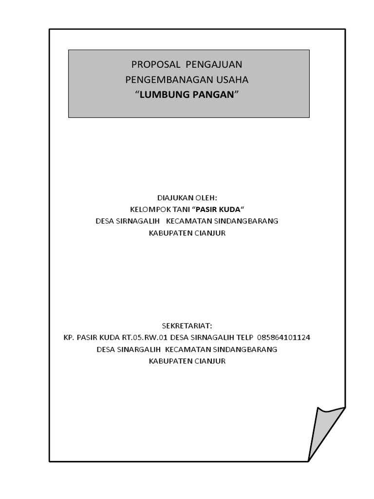 Proposal Lumbung2 | PDF