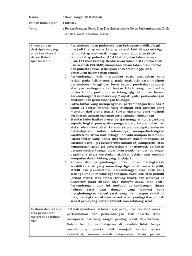 Analisa Bahan Ajar KB 1 | PDF
