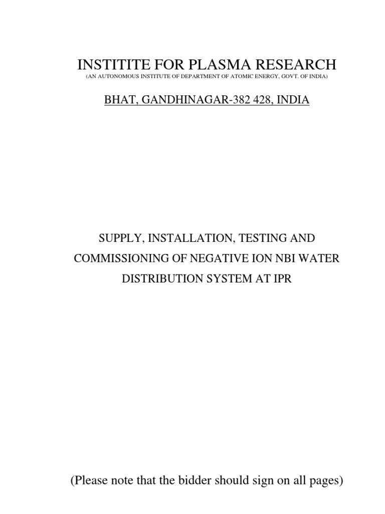Supply, Installation, Testing and Commissioning of Negative Ion NBI ...