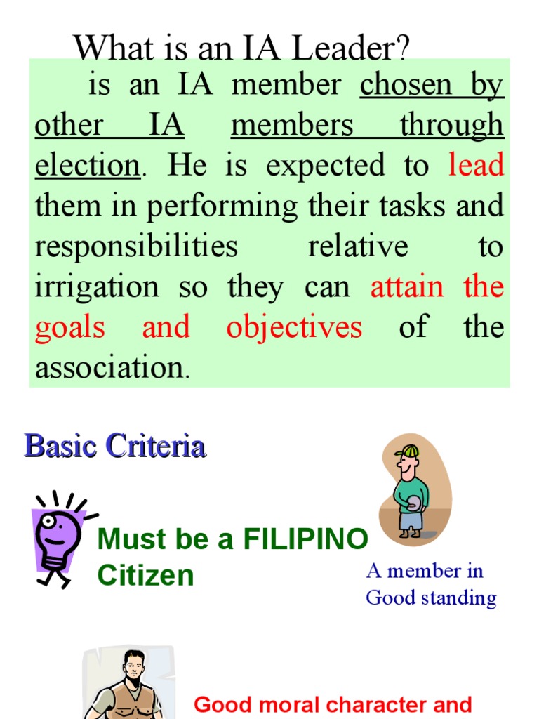 Basic Criteria & Qualities & Functions of IA Leaders | Download Free ...