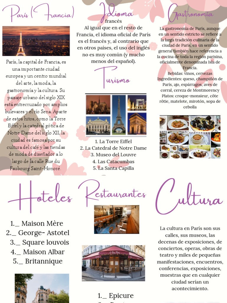 Guía de París: Turismo, Gastronomía y Cultura | PDF | París | Francia