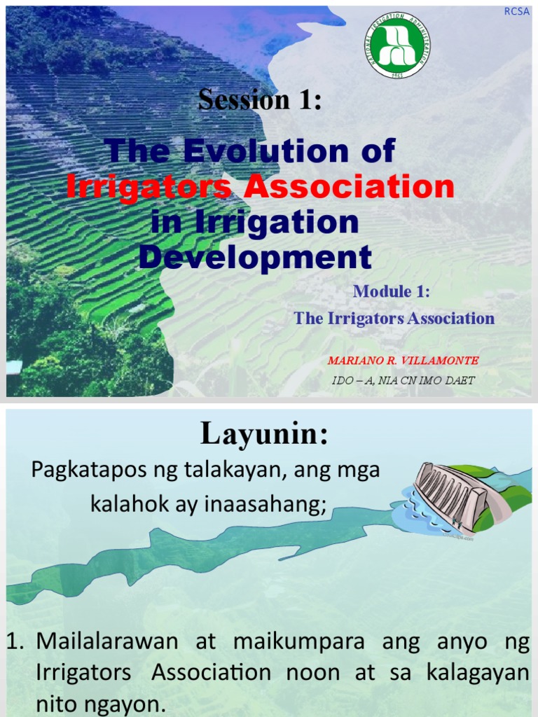 session-1-Evolution of IA in Irrigation Development- | PDF