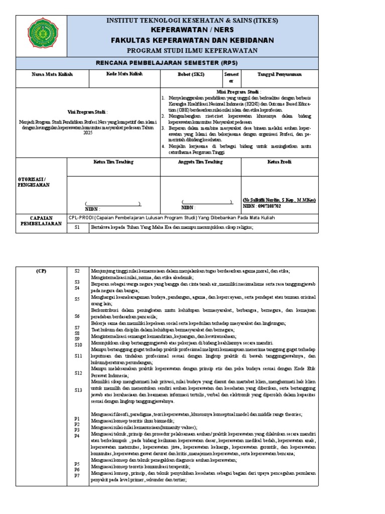 Format Rps 4.0 Kkni Ta2022.23 | PDF