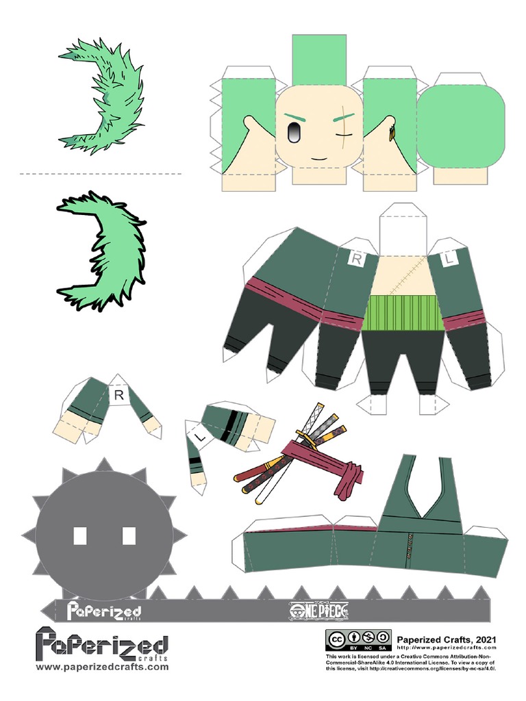 One Piece - Roronoa Zoro Papercraft | PDF