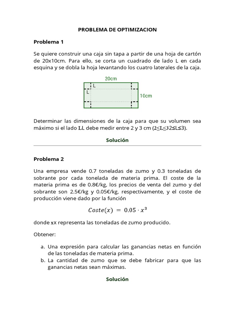 Problema de Optimizacion | PDF | Optimización Matemática