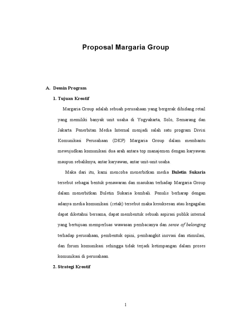 Buletin Sukaria: Media Internal Margaria | PDF