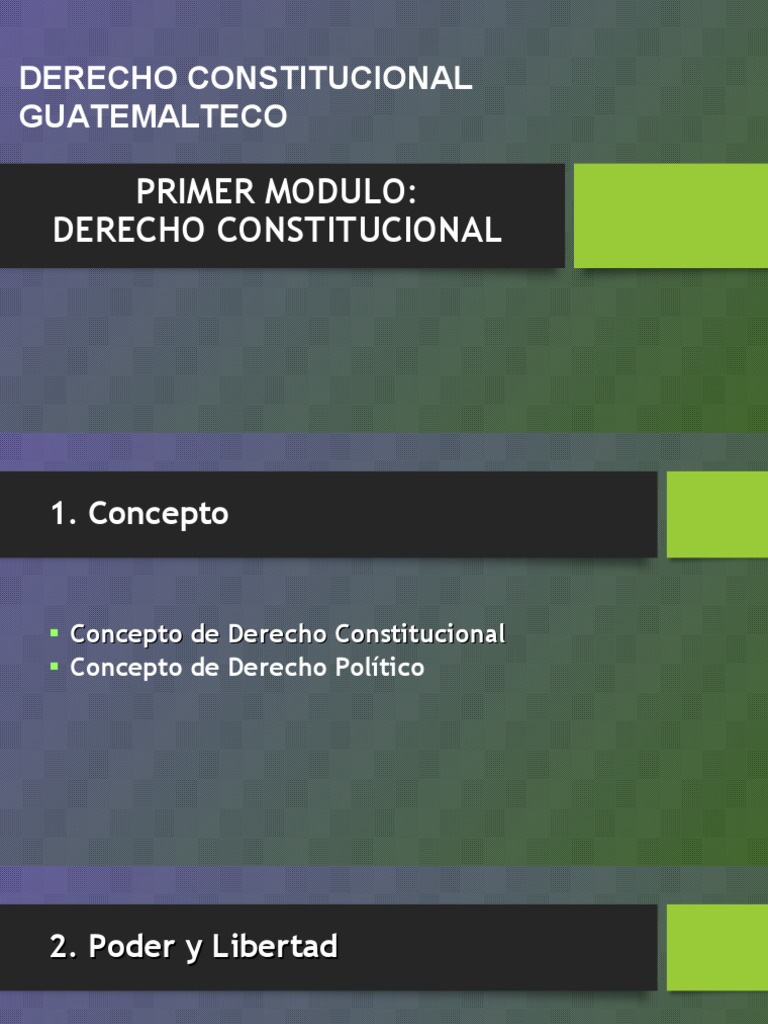 1.1 Presentacion Primer Modulo Derecho Constitucional | PDF