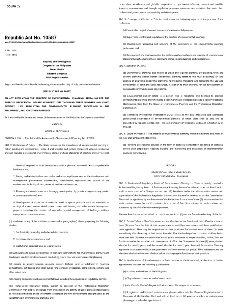 Republic Act No. 10587 | PDF | Licensure | U.S. Securities And Exchange ...