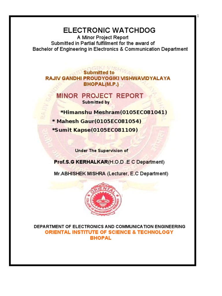 Watchdog | PDF | Electronic Engineering | Electricity