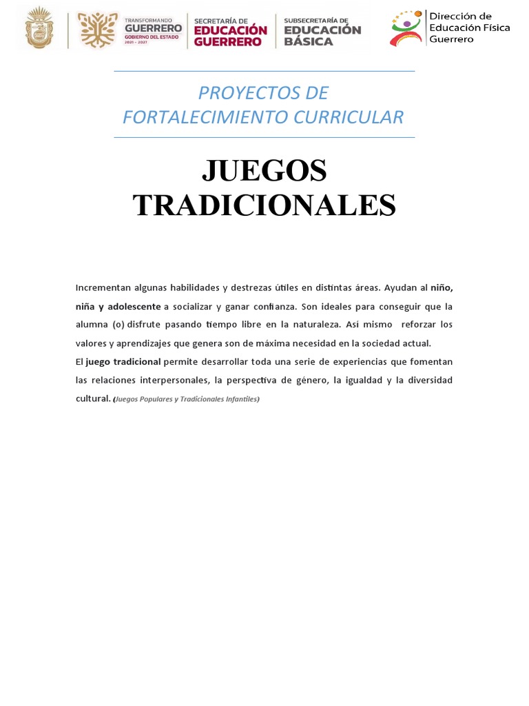 Juegos Tradicionales Con Valores | PDF | Comportamiento | Tolerancia