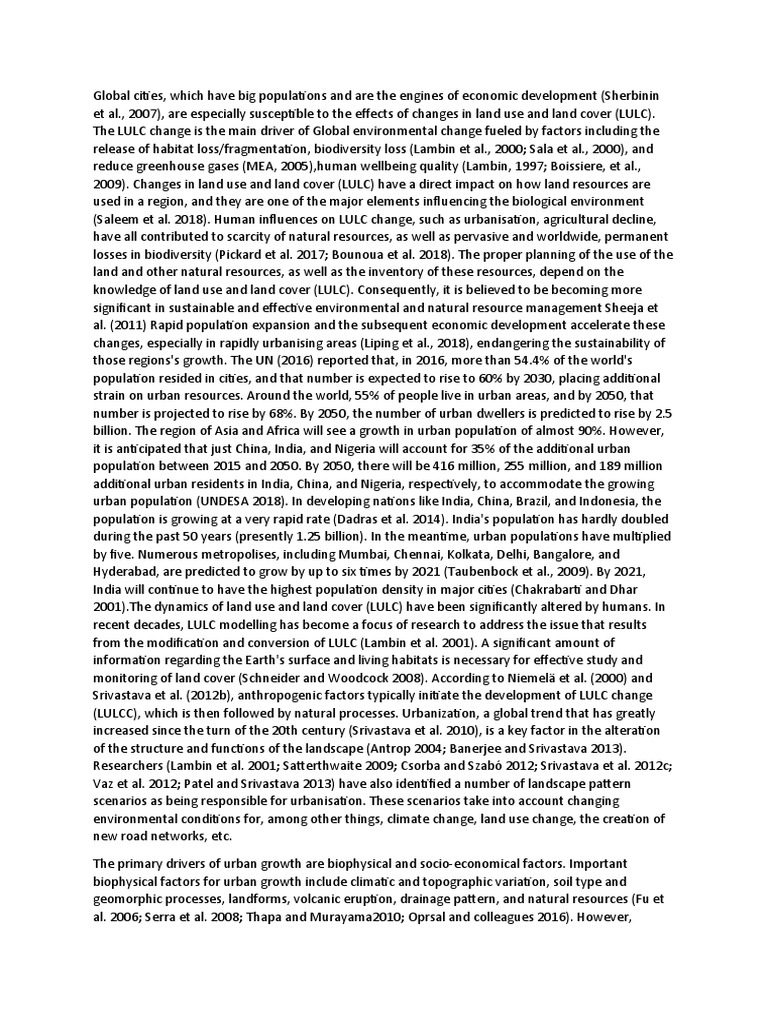 Introduction | PDF | Markov Chain | Urbanization Introduction | PDF | Markov Chain | Urbanization