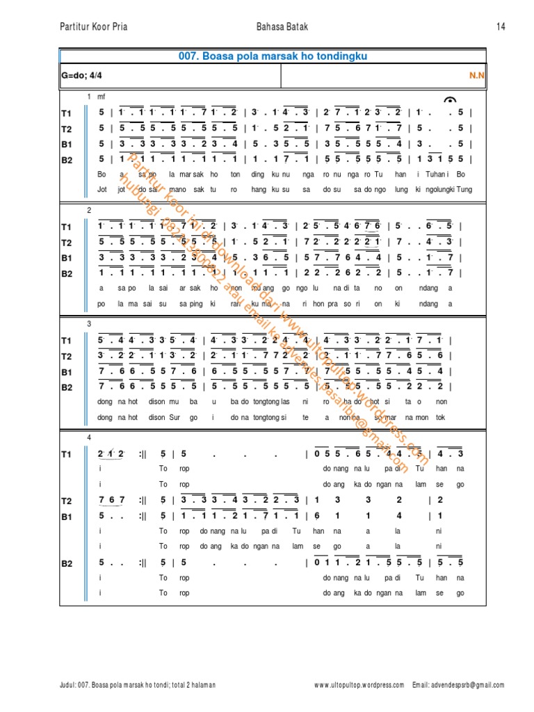 Boasa Pola Marsak Ho Tondi | PDF