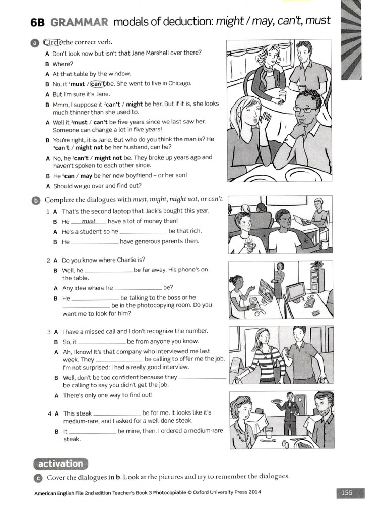 6B Grammar Modals of Deduction - Might-may-can'T-must | PDF