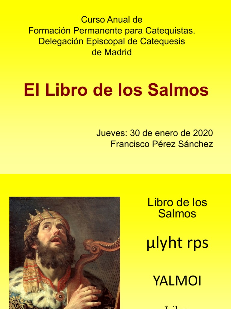 Presentaciocc81n Del Libro de Los Salmos 1 | PDF